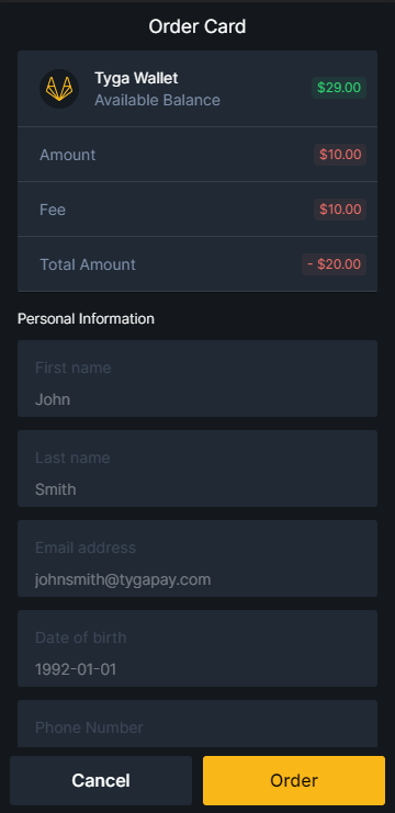 Debit Card Registration